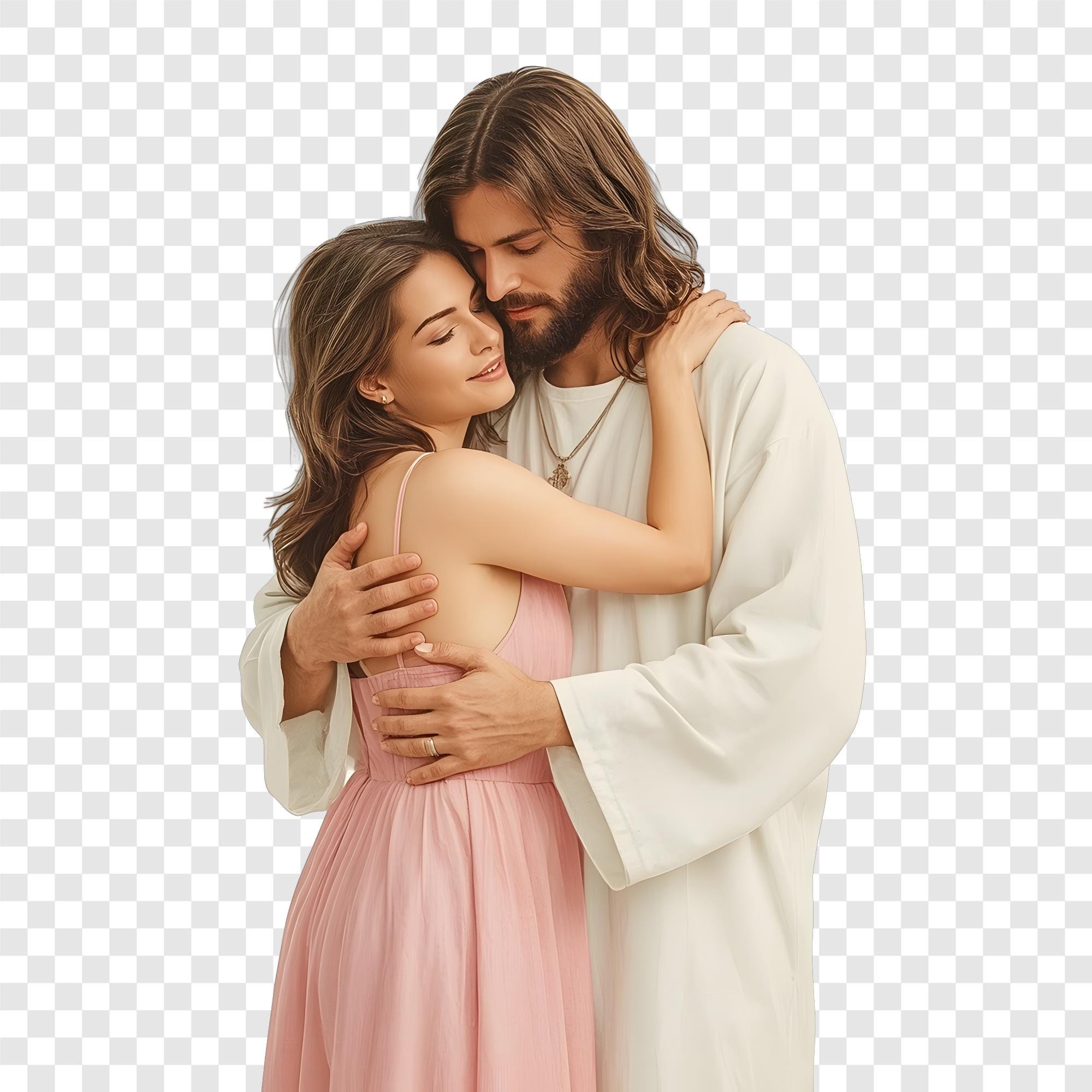 10 PNG Jesus Hug Clipart, Jesus Love Images, Transparent Background ...