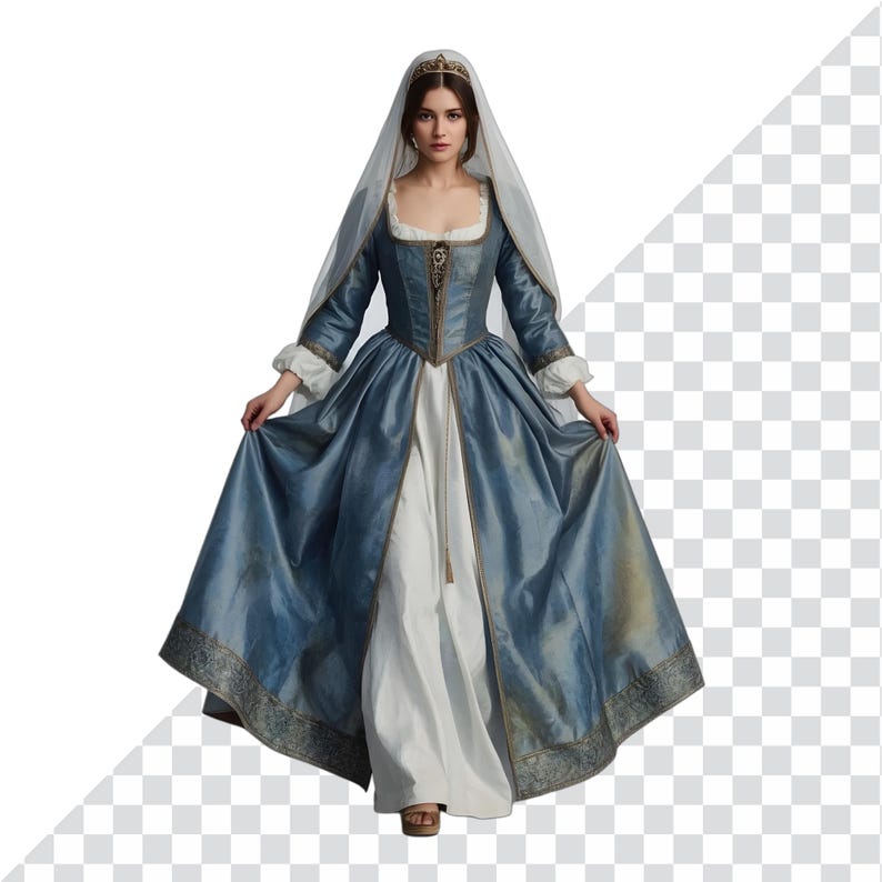 10 PNG Medieval Lady Clipart, Renaissance Dress Images, Transparent ...