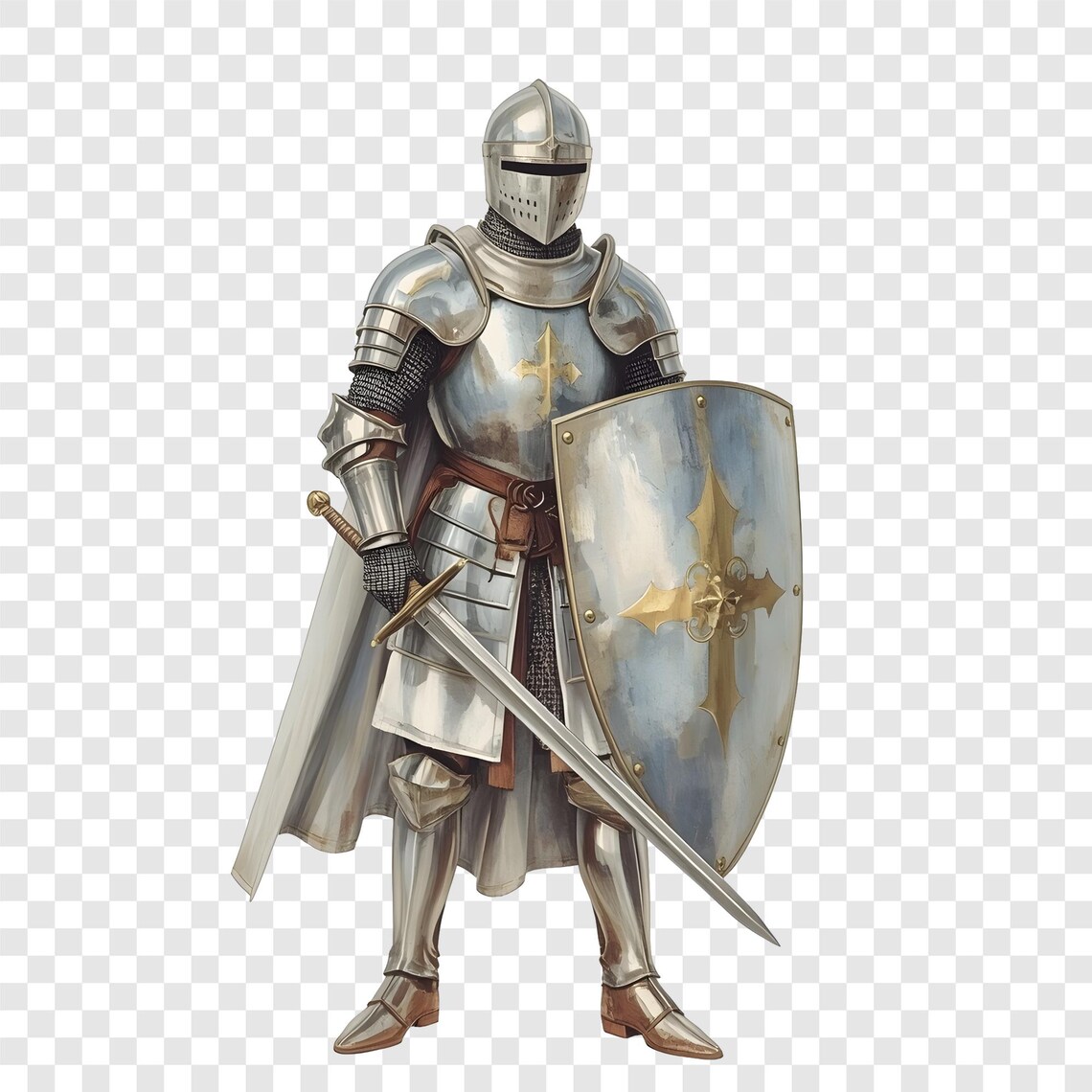 10 PNG Medieval Knight Clipart, Crusader Warrior Images, Transparent ...