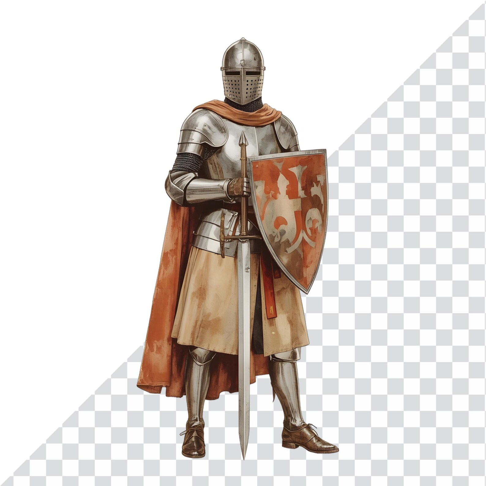 Crusader Knight Clipart, Medieval Warrior Images, 10 PNG Transparent ...