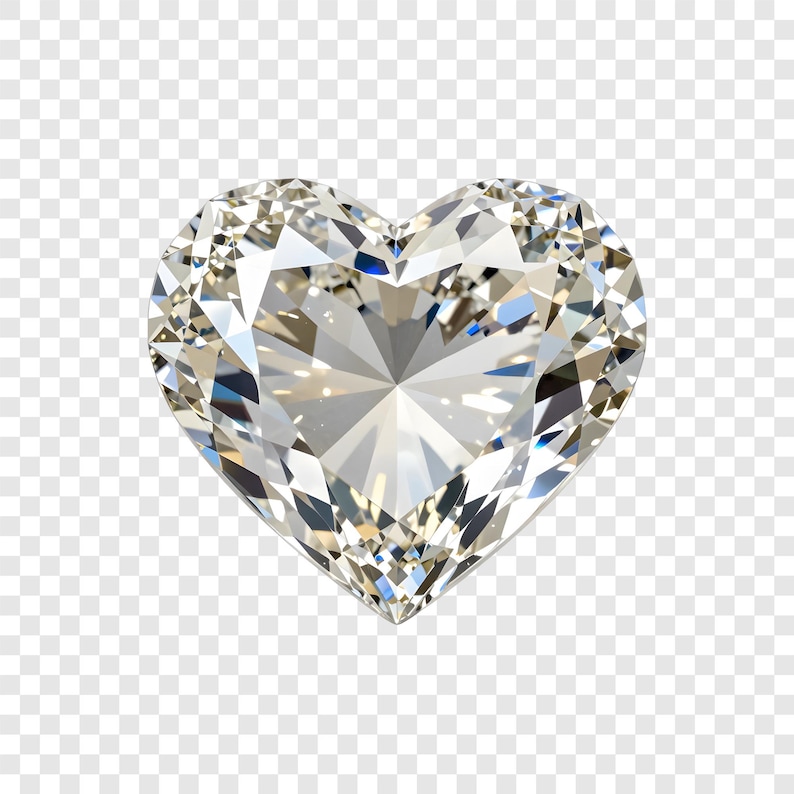 10 PNG Diamond Heart Clipart, Crystal Gem Images, Transparent ...