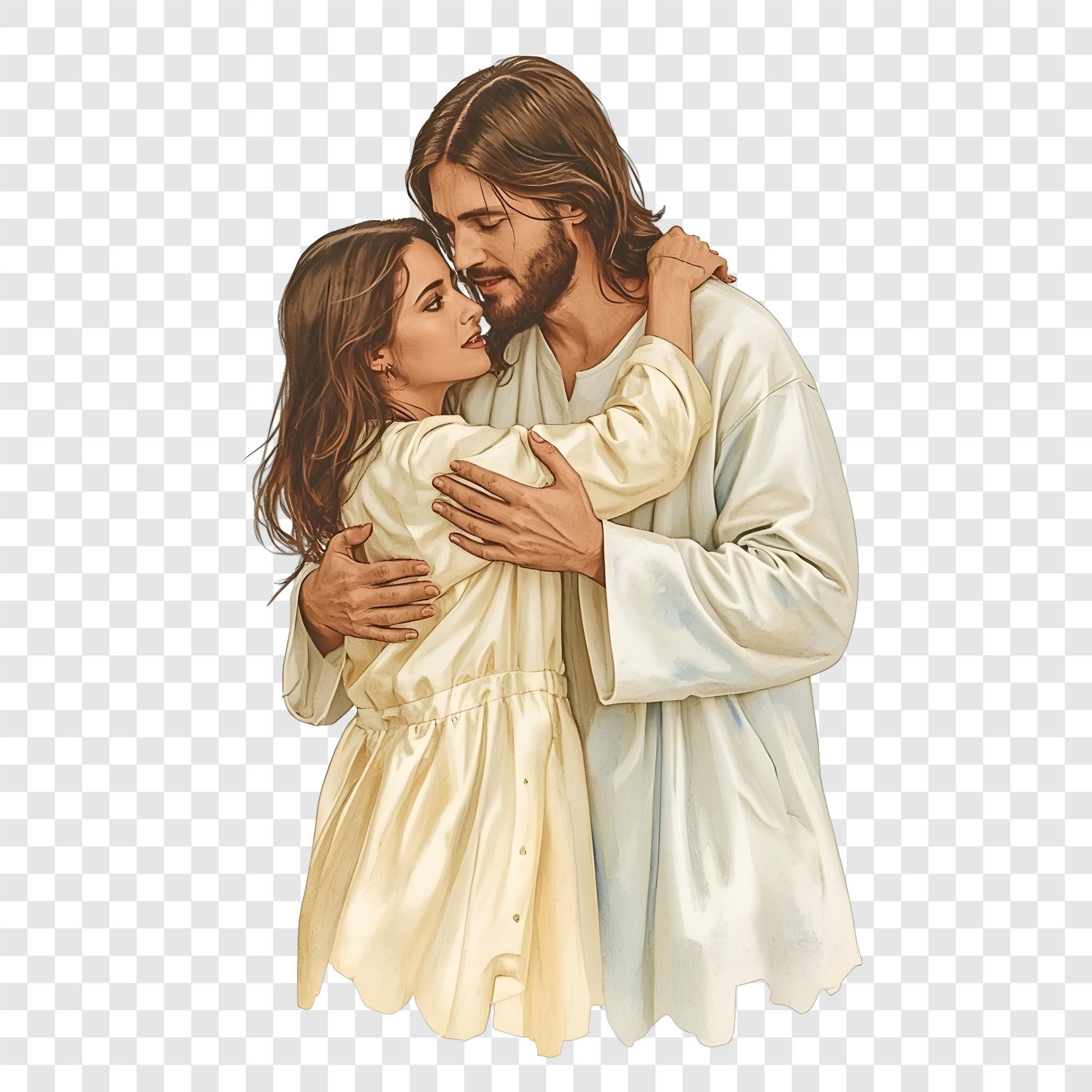 10 PNG Jesus Hug Clipart, Jesus Love Images, Transparent Background ...