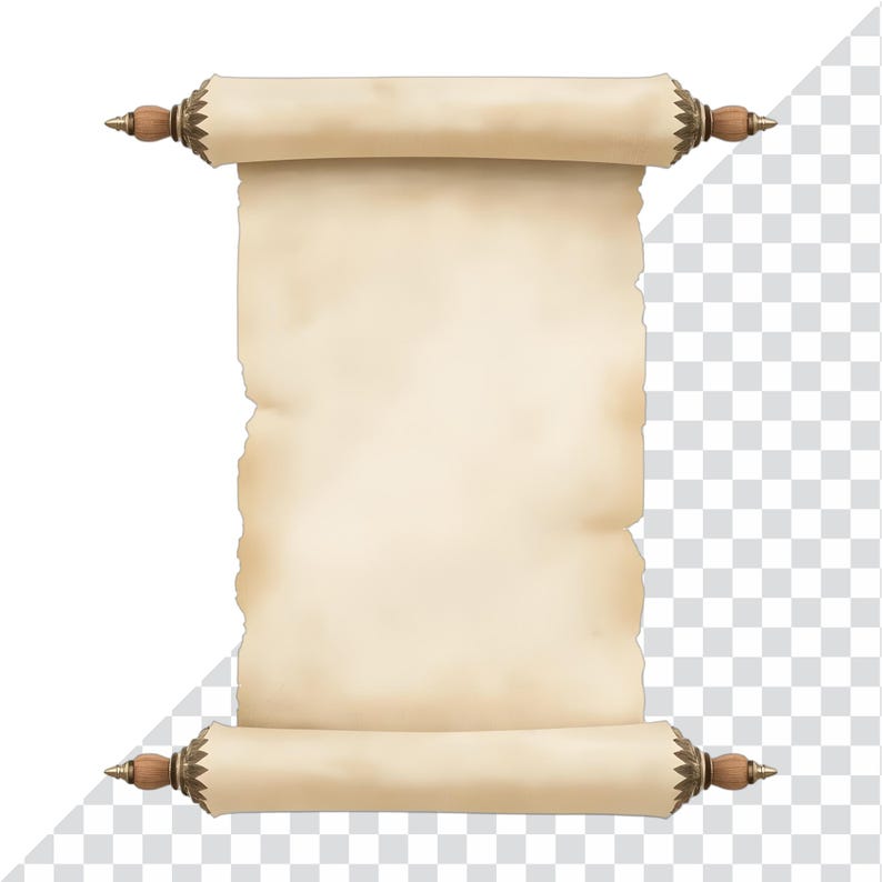 Scroll Paper Clipart, Ancient Manuscript Images, 10 PNG Transparent ...