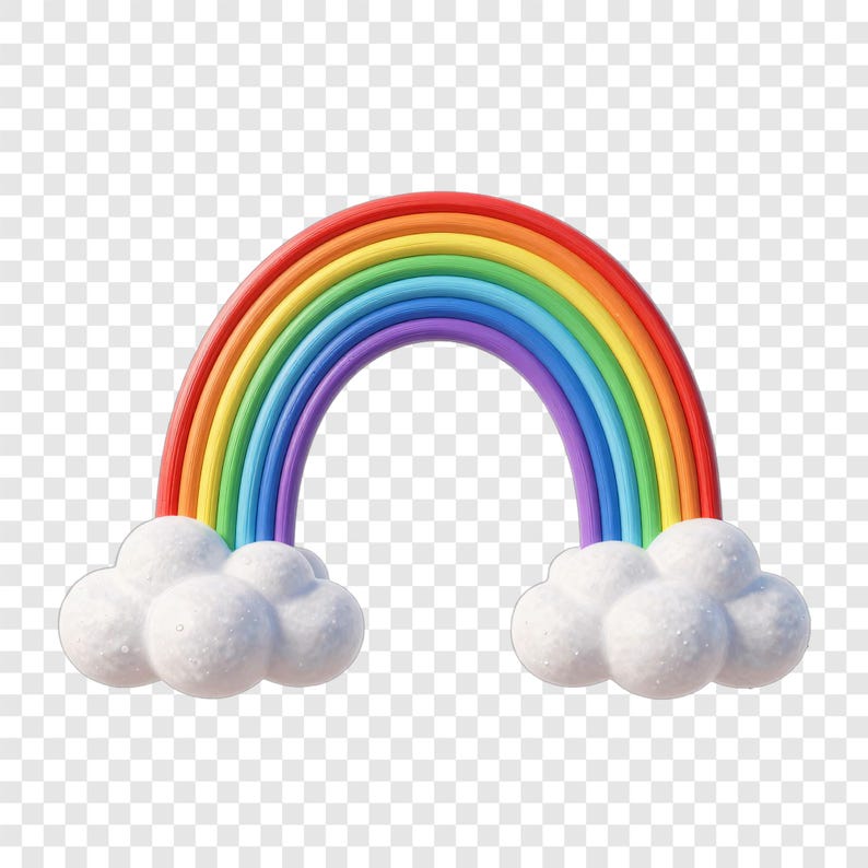 10 PNG Rainbow Clouds Clipart, Cute Weather Images, Transparent ...