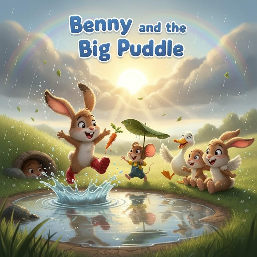 Kids Storybook PDF | Benny and the Big Puddle, Rainy Day Fun (printable ...