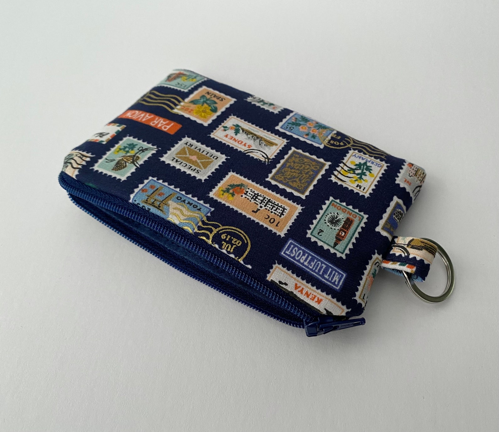 Keychain Pouch, Small Zipper Pouch, Rifle Paper Co Stamps - Etsy