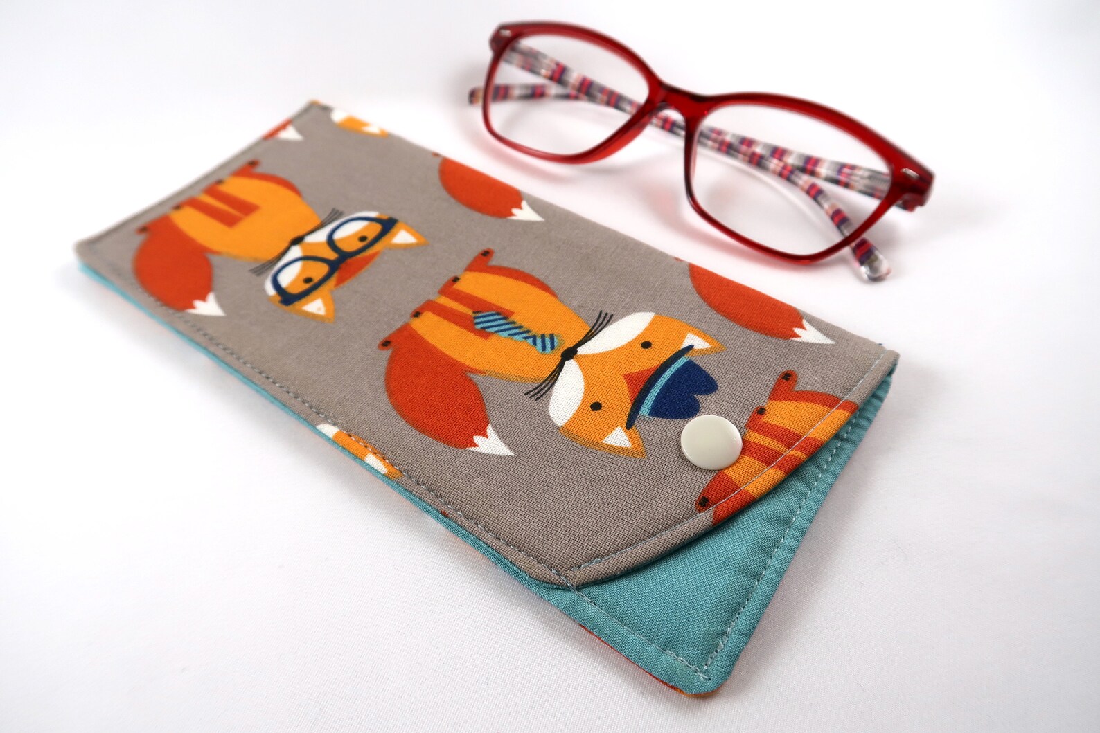Glasses Case, Sunglasses Case, Fabric Eyeglasses Cover, Foxes - Etsy