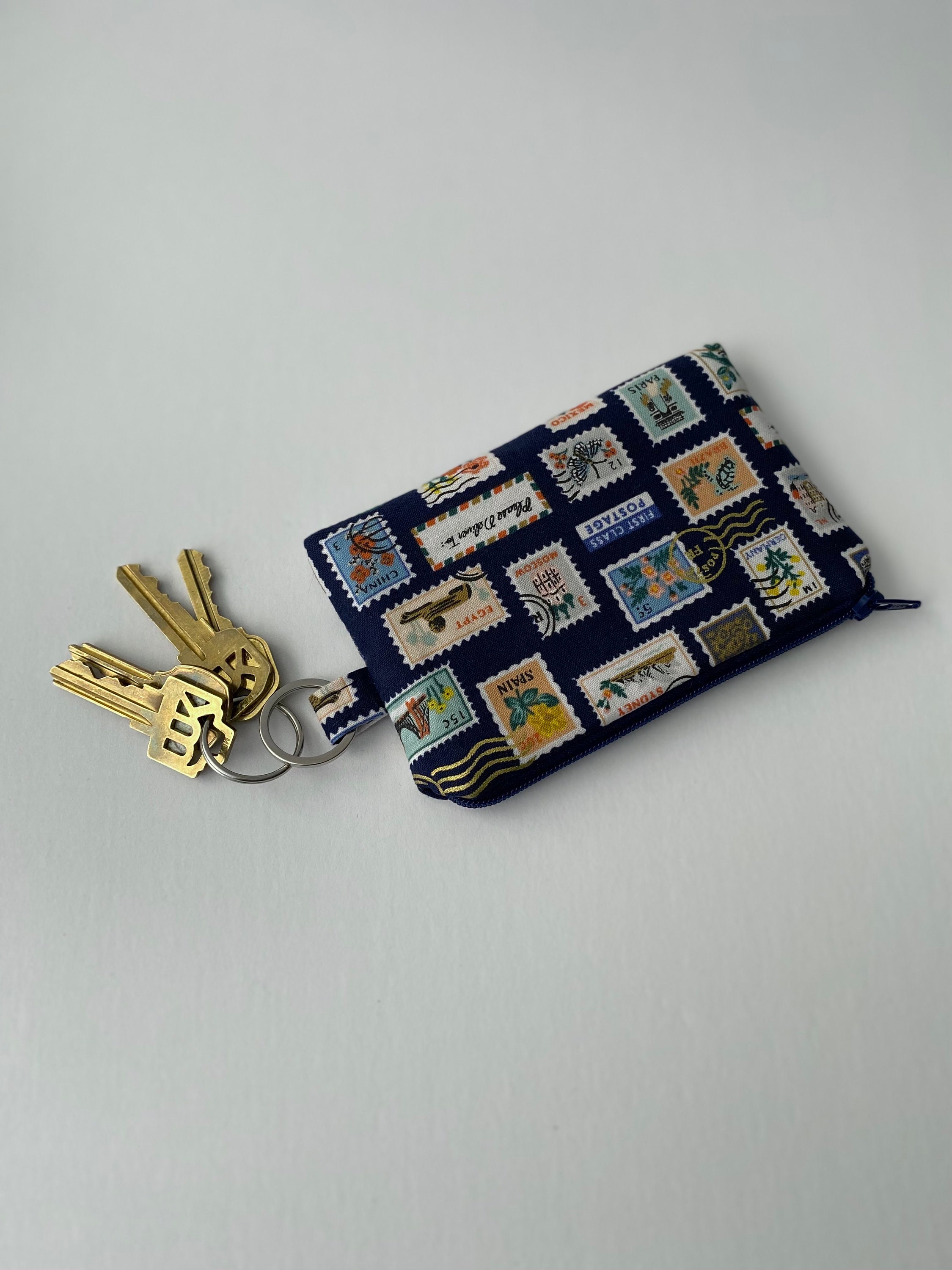 Keychain Pouch, Small Zipper Pouch, Rifle Paper Co Stamps - Etsy