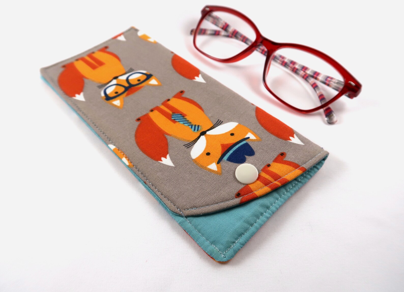 Glasses Case, Sunglasses Case, Fabric Eyeglasses Cover, Foxes - Etsy