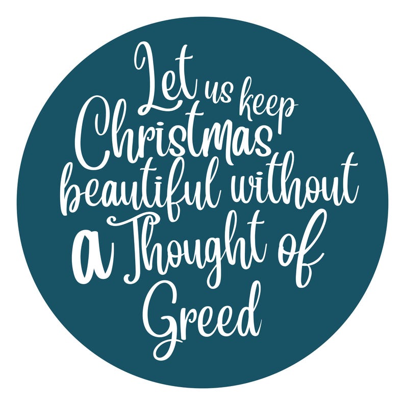 Printable Christmas Quote Stickers, Round Festive Gift Tags, Holiday ...