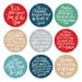 Printable Christmas Quote Stickers, Round Festive Gift Tags, Holiday ...
