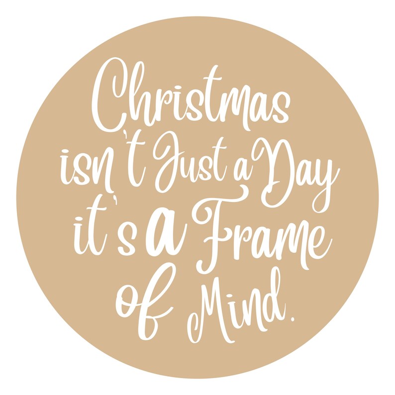 Printable Christmas Quote Stickers, Round Festive Gift Tags, Holiday ...