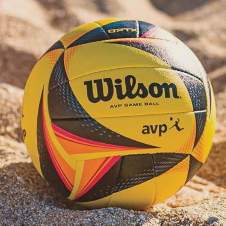 Wilson AVP OPTX Official Beach Volleyball – Black/yellow – High Quality ...