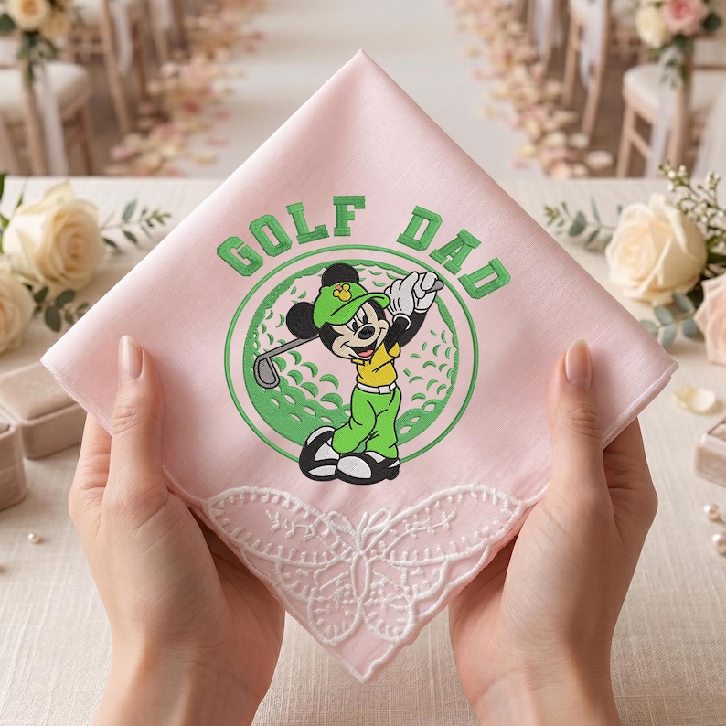 Golf Dad Mickey Mouse Embroidery Design, Cartoon Sports Machine File ...