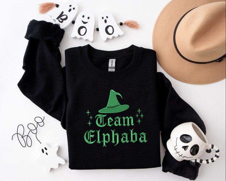 Team Elphaba Witch Hat Embroidery Design, Wicked Broadway Halloween ...