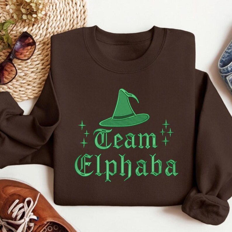 Team Elphaba Witch Hat Embroidery Design, Wicked Broadway Halloween ...