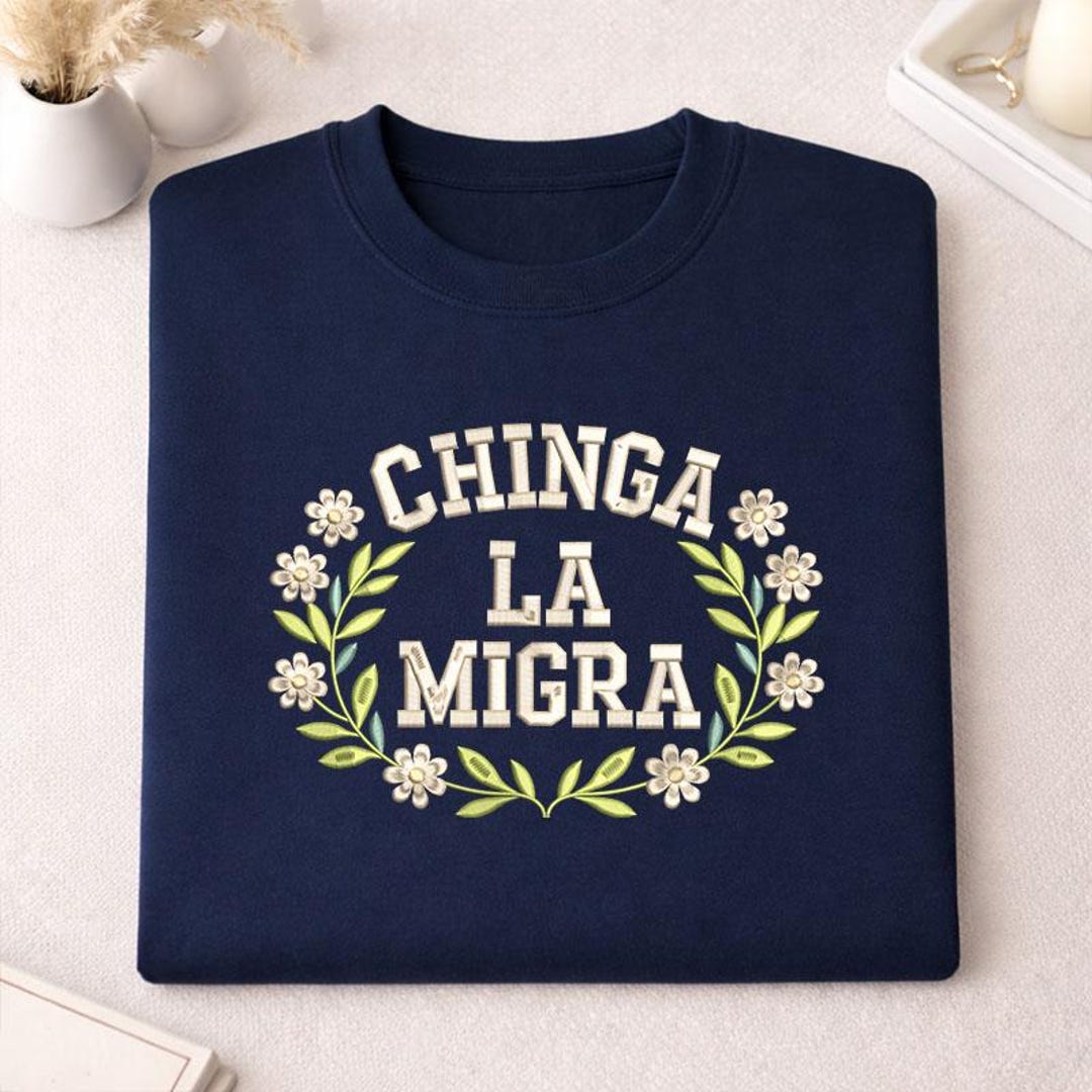 Chinga La Migra Embroidery Design | Bold Quote Machine Embroidery File ...