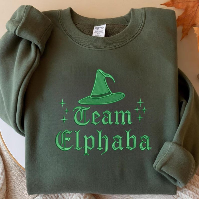 Team Elphaba Witch Hat Embroidery Design, Wicked Broadway Halloween ...