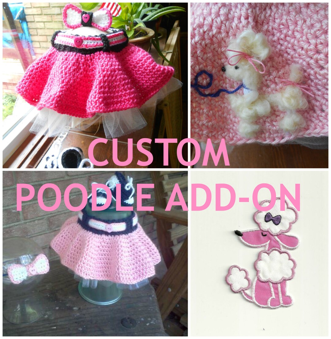ADD-ON Custom Poodle Request for Sock Hop Set Poodle Patch, Handmade ...