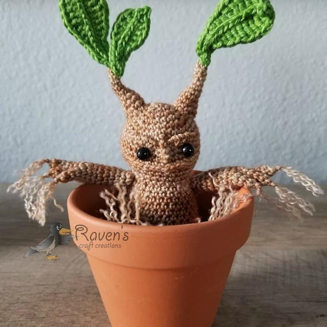 Mini Baby Mandrake Amigurumi - MADE to ORDER - Mini Size Mandrake ...