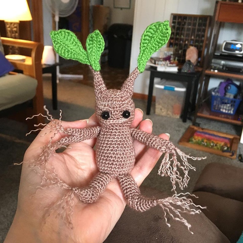 Mini Baby Mandrake Amigurumi - MADE to ORDER - Mini Size Mandrake ...