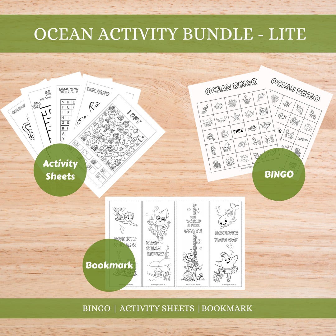 Ocean Activity Bundle Lite | Under the Sea Printable | Kids Games ...