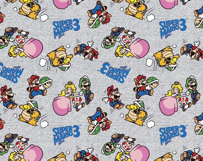 Super Mario Sm3 Friends Video Game Cotton Fabric 63 X 43 - Etsy