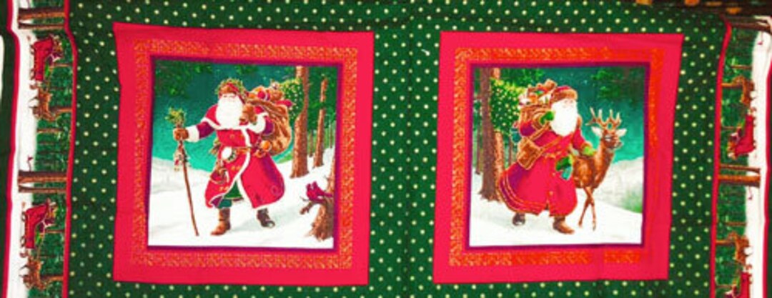 Victorian Santa Claus Panels by Joan Messmore for VIP Cranston - Etsy