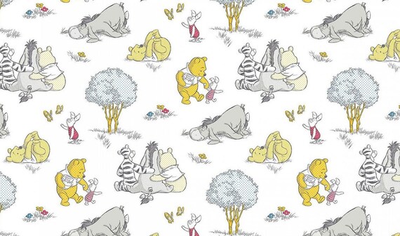 Winnie the Pooh A Togetherish Sort of Day Cotton Calico Fabric | Etsy