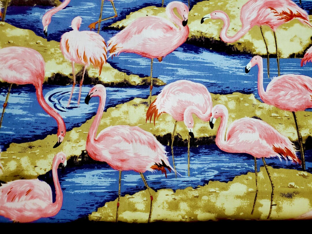 Flamingo Fabric Suitable for Quilting and Other Sewing Projects 52x44 ...