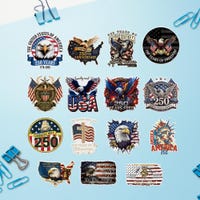 America @ 250 Stickers - 4" Stickers to Celebrate the United States ...