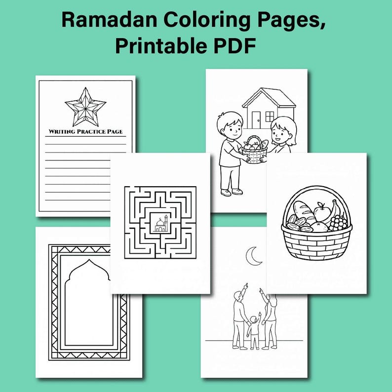 20 Islamic Coloring Pages for Kids – Muslim Manners Coloring Sheets ...