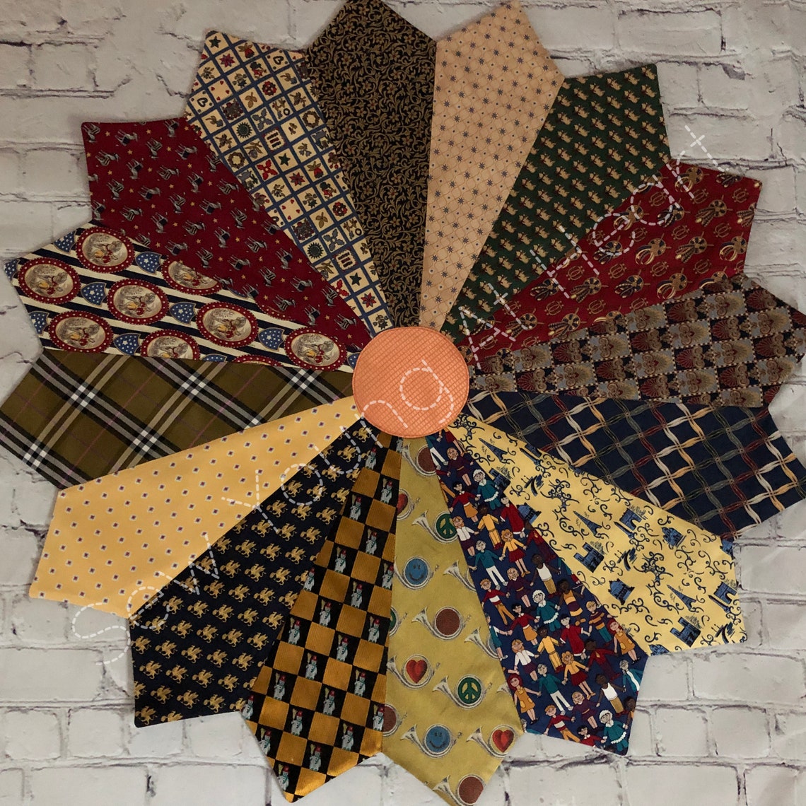 Memory Table Topper, Made From Ties or Shirts of Your Loved One, 29 ...