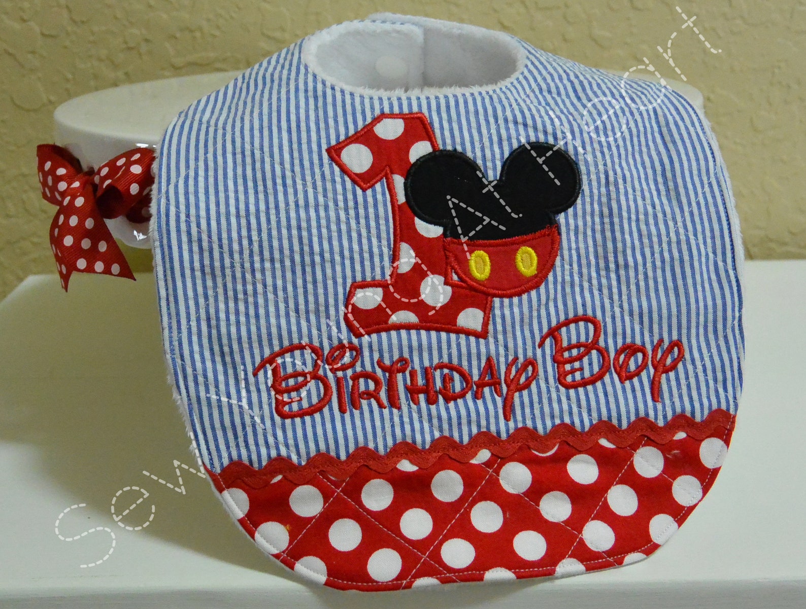 Mickey Mouse Birthday Bib Personalized - Etsy