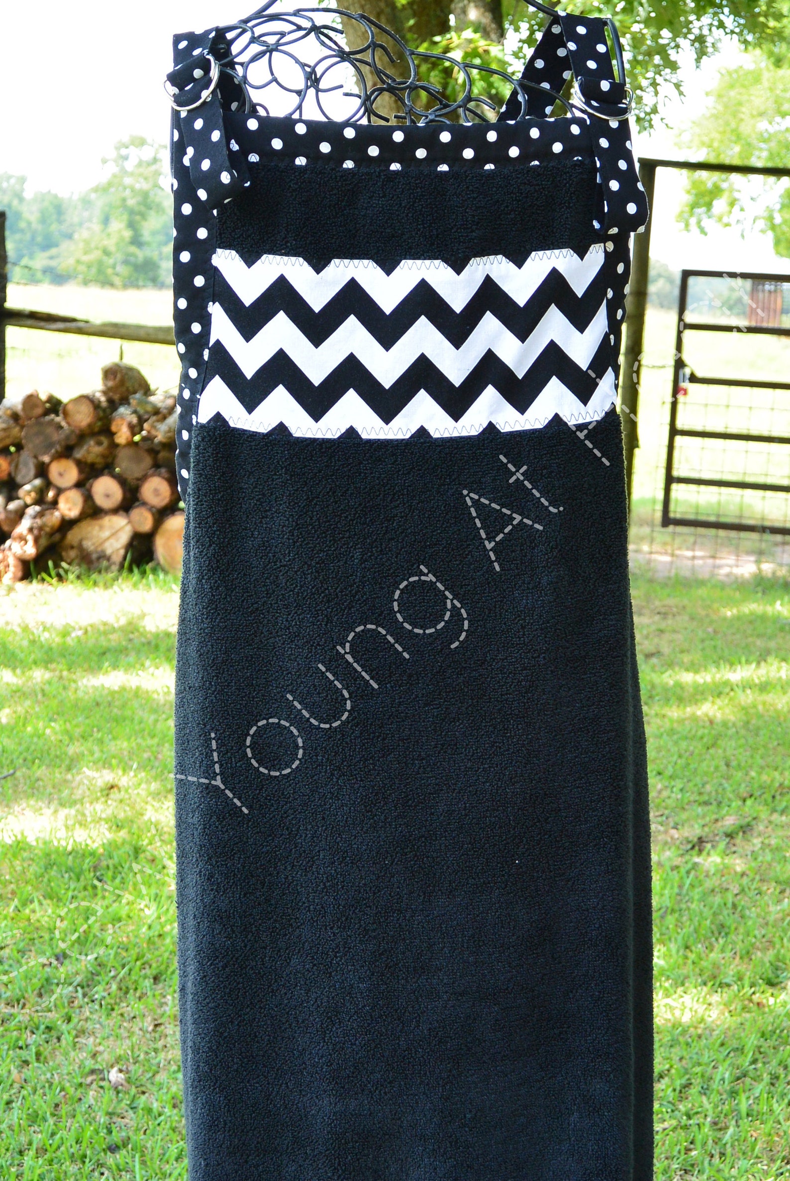 Baby Bath Apron Towel, Black and White, With or Without Monogram - Etsy
