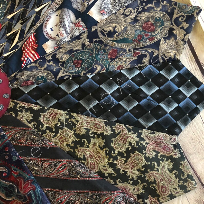 Memory Table Topper Made From Ties or Shirts of Your Loved - Etsy