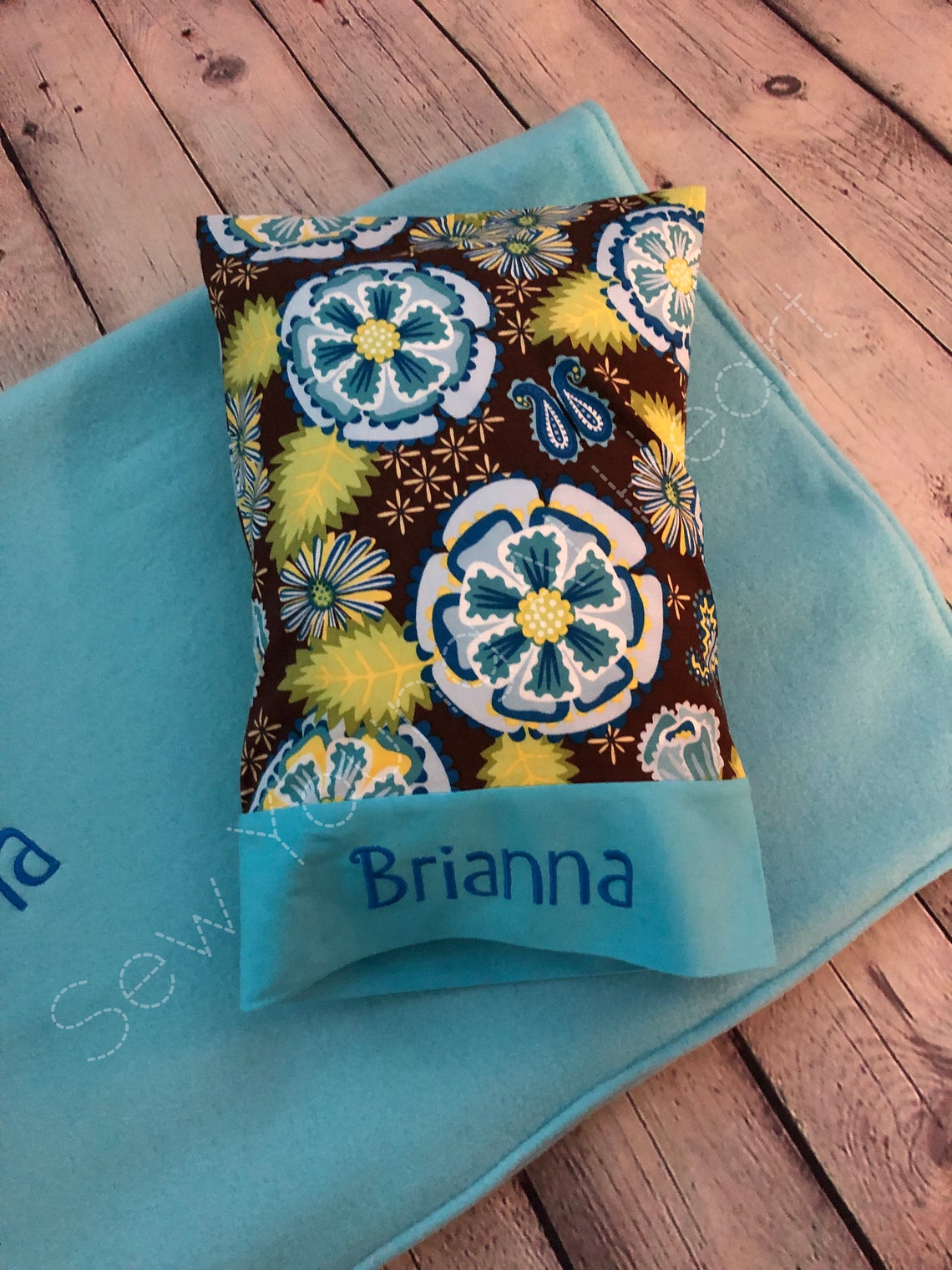 Floral Nap Set Fleece Blanket Pillow and Pillowcase | Etsy