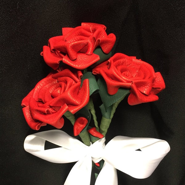 Leather Rose - Etsy
