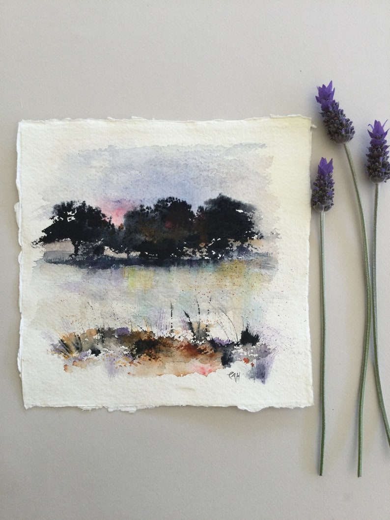 Original Watercolour Painting on Handmade Paper reflections - Etsy