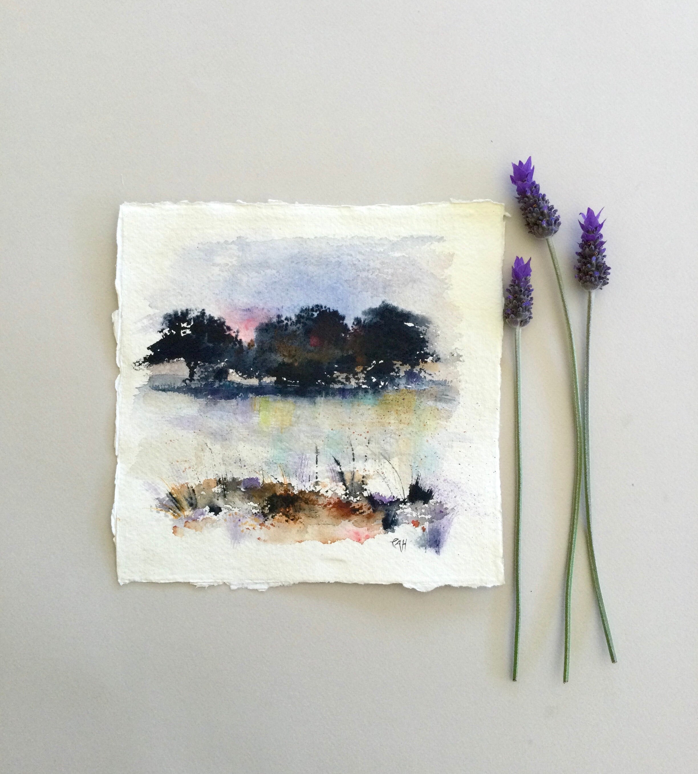 Original Watercolour Painting on Handmade Paper reflections - Etsy