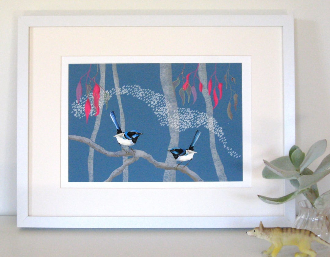 Australian Superb Fairy Wren Print - Etsy Australia