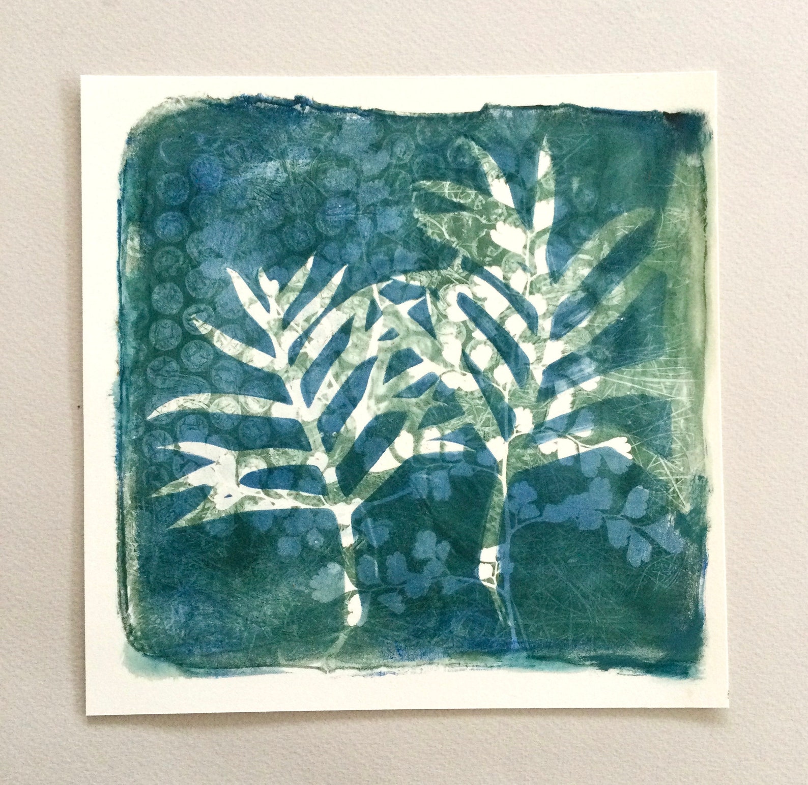 Original Acrylic Painting Mono Print, Australian Flora - Etsy