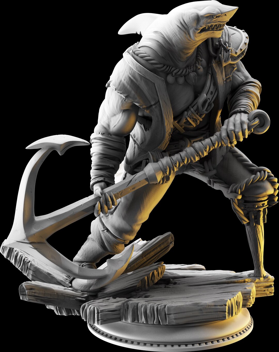 Baz “smiley” Armstrong – Sharkman Enforcer | Paintable 3D Resin Printed ...