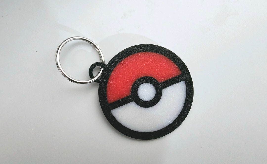 Pokeball Keychain Pokemon Key Ring - Etsy