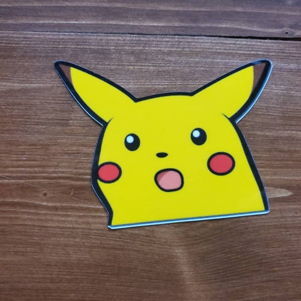 Surprised Pikachu Sticker - Etsy