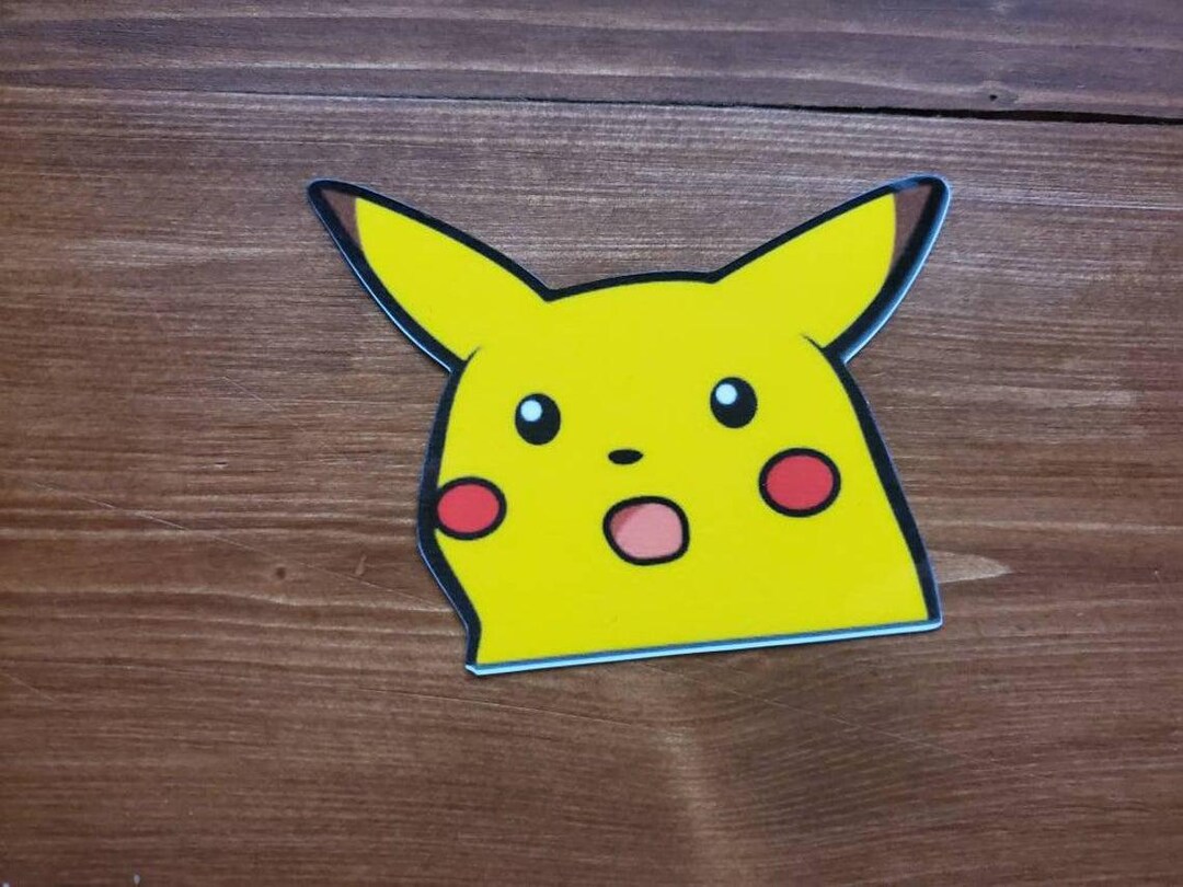 Surprised Pikachu Sticker Vinyl Decal Meme - Etsy