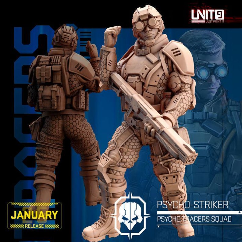 Psycho Tracer Squad January 2025 Release | Paintable 3D Resin Printed ...