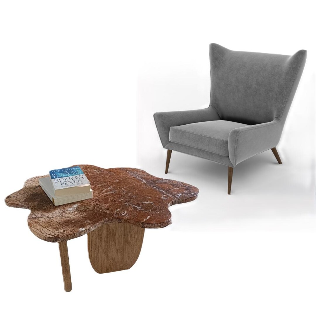 Uneven Table Top Beautiful Rainforest Brown Indian Bidasar Marble Table ...