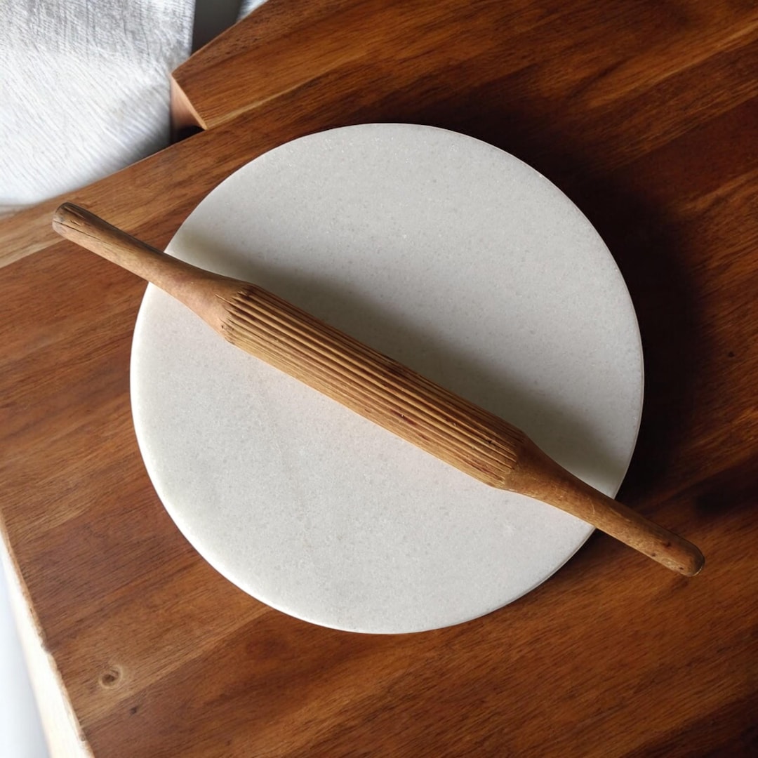 White Marble Rolling Board Indian Chakla Chapati Roti Maker Indian ...