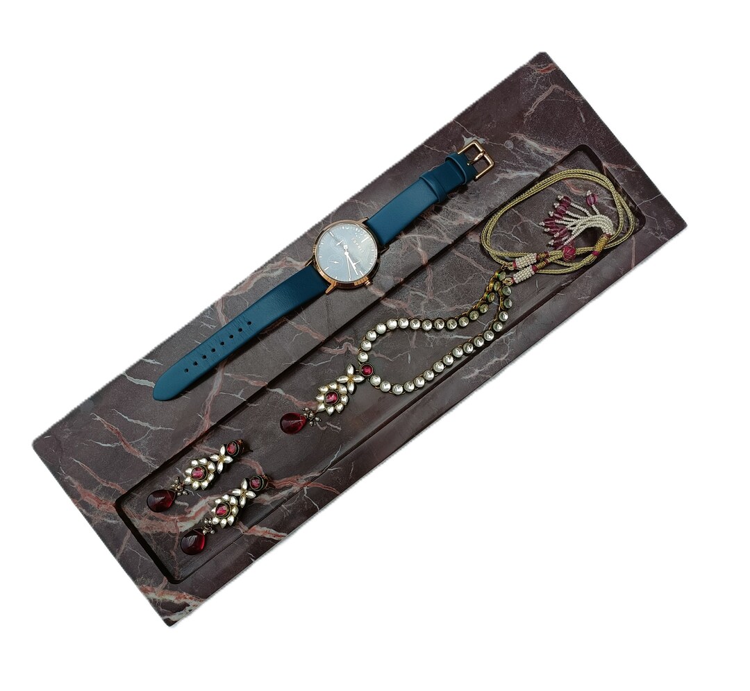 Limited Edition Cherry Stone Marble Tray, Beautiful Serving Tray, Keys ...